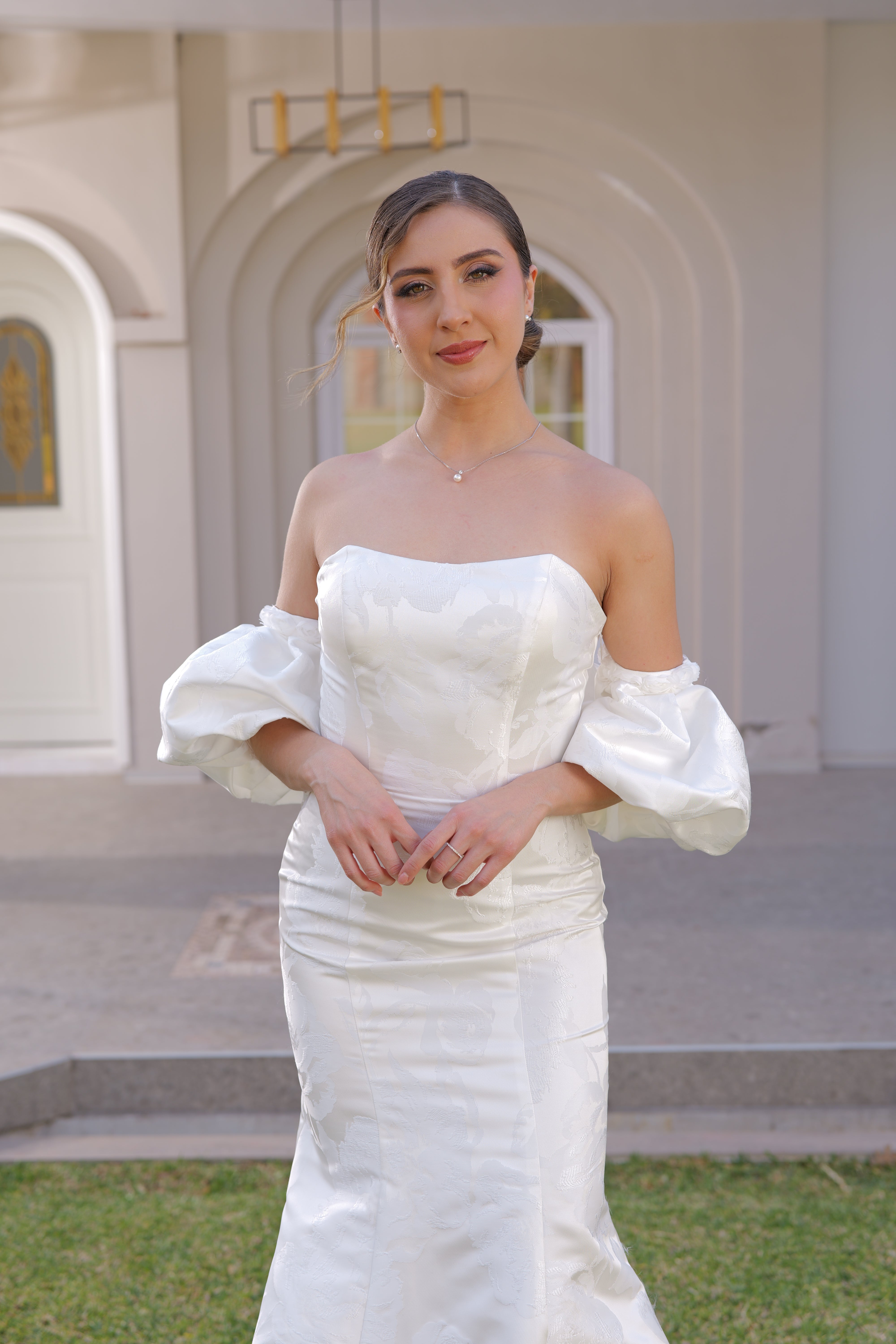 Vestido de novia straple corte sirena